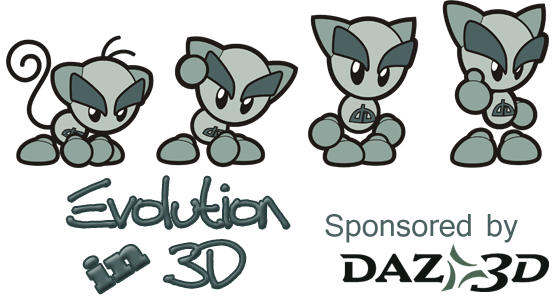 Evolution in 3D Contest - Winners Announced by Moonbeam13 on DeviantArt